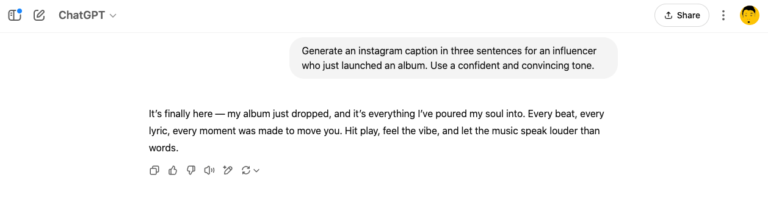 Using ChatGPT for Instagram Captions (100+ Free Prompts)