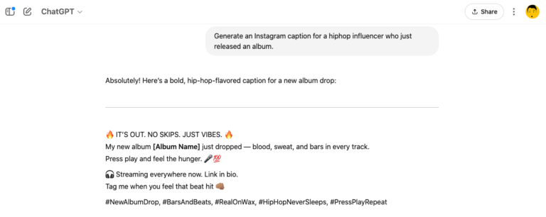 Using ChatGPT for Instagram Captions (100+ Free Prompts)
